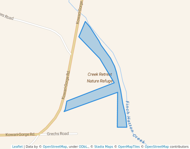 Creek Retreat Nature Refuge in Finch Hatton | Map and Routes