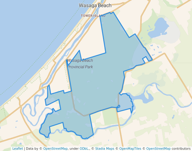 Wasaga Beach Provincial Park in Wasaga Beach | Map and Routes
