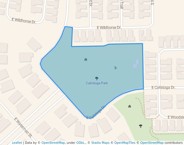 Calistoga Park in Gilbert | Map and Routes
