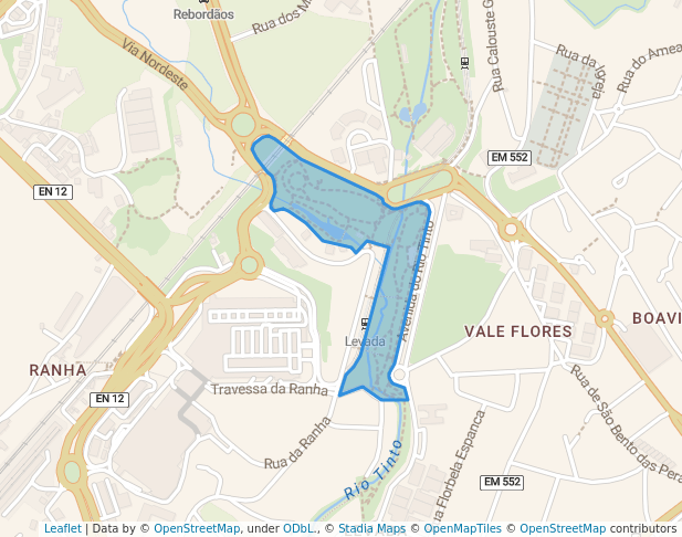 Parque Urbano de Rio Tinto in Rio Tinto | Map and Routes