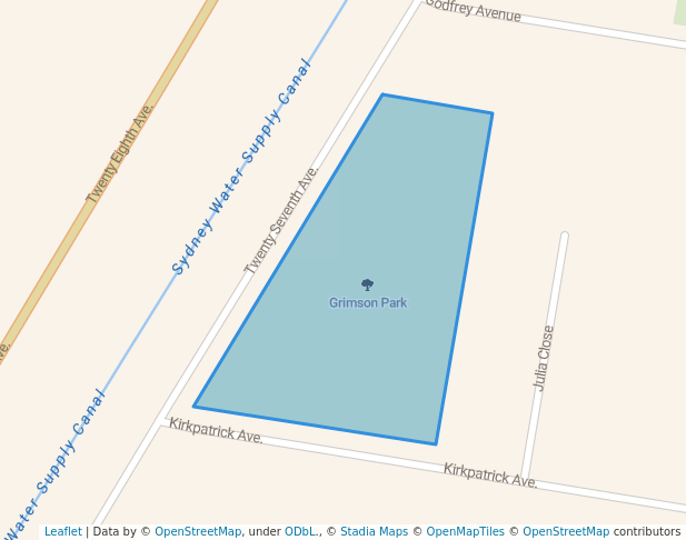 Grimson Park in West Hoxton | Map and Routes