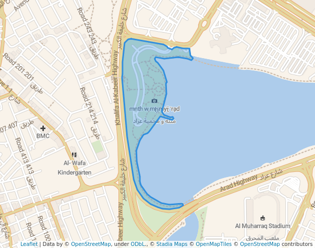 Dohat Arad Park in Muharraq | Map and Routes