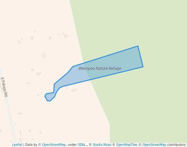 Wompoo Nature Refuge in East Feluga | Map and Routes