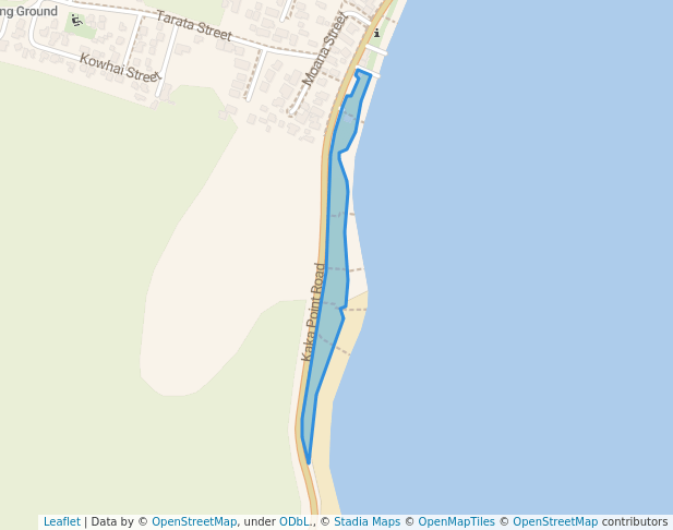 Recreational Reserve in Kaka Point | Map and Routes