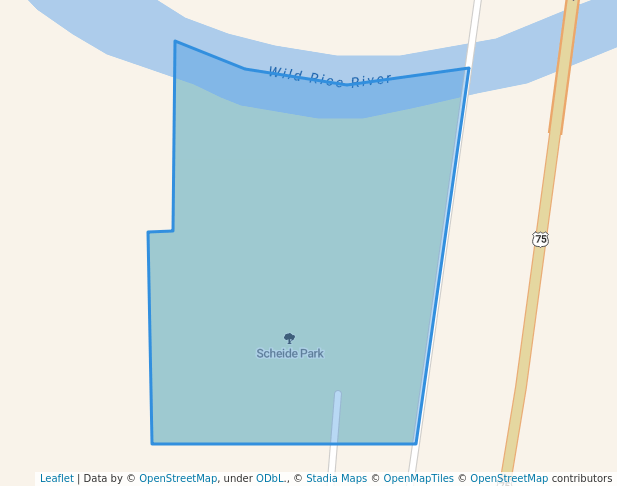 Scheide Park in Hendrum | Map and Routes