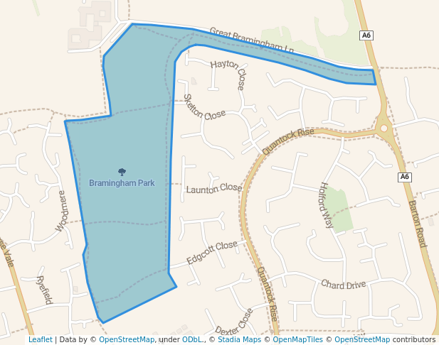 Bramingham Park in Luton | Map and Routes