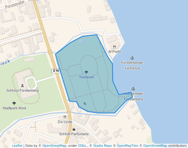 Stadtpark in Fürstenberg/Havel | Map and Routes