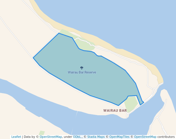 Wairau Bar Reserve in Spring Creek | Map and Routes