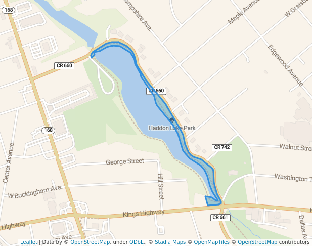 Haddon Lake Park in Audubon | Map and Routes