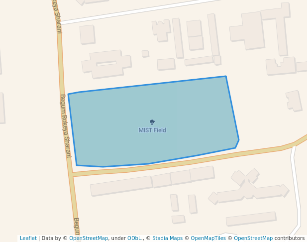 MIST Field in Dhaka | Map and Routes