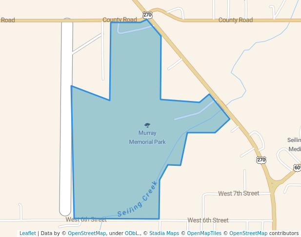 Murray Memorial Park in Seiling | Map and Routes