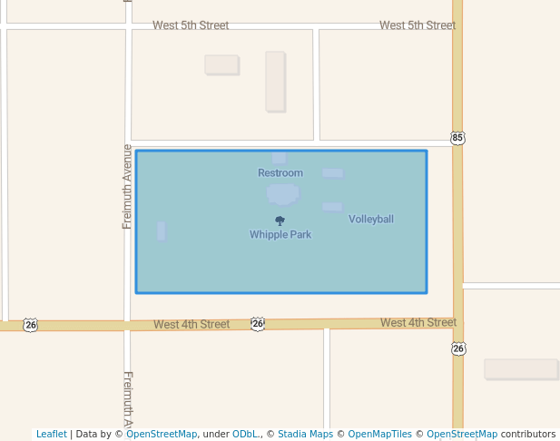 Whipple Park in Lingle | Map and Routes