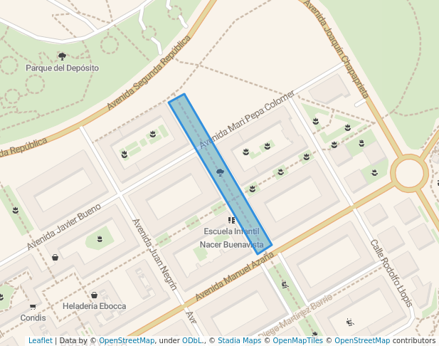 Paseo de Juan Hernandez Sarabia in Getafe | Map and Routes