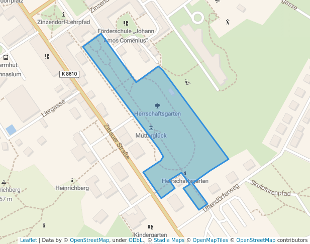 Herrschaftsgarten in Herrnhut | Map and Routes