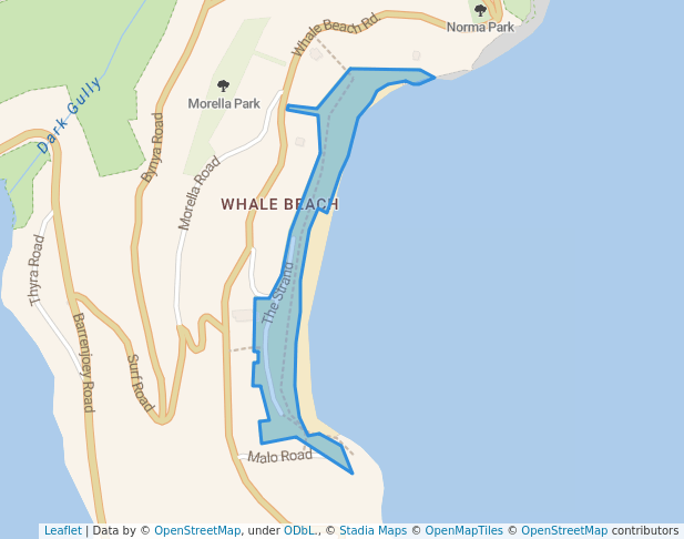 Whale Beach Reserve in Whale Beach | Map and Routes