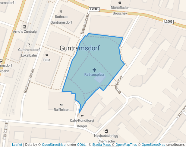 Rathausplatz in Guntramsdorf | Map and Routes