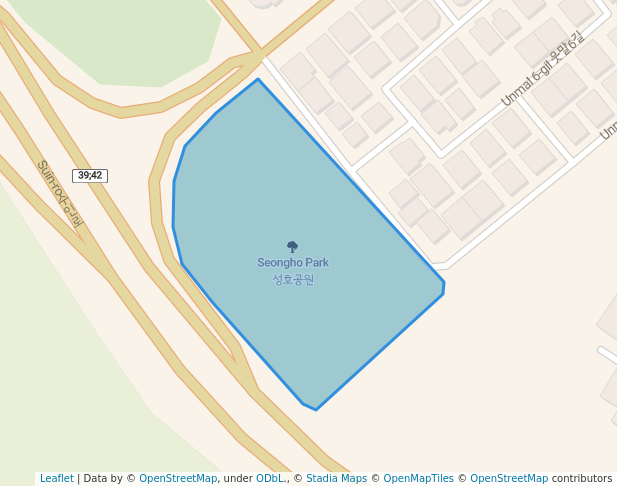 Seongho Park in Ansan-si | Map and Routes