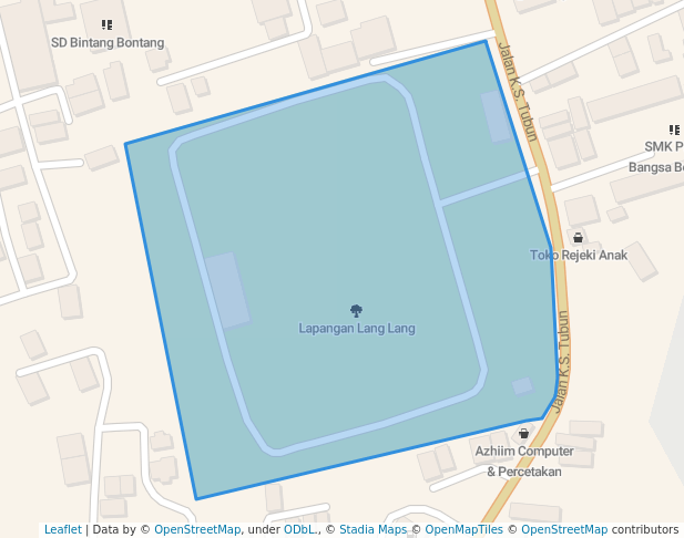 Lapangan Lang Lang in Bontang | Map and Routes
