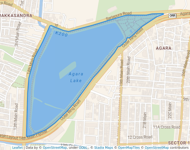 Agara Lake Park in Bengaluru | Map and Routes