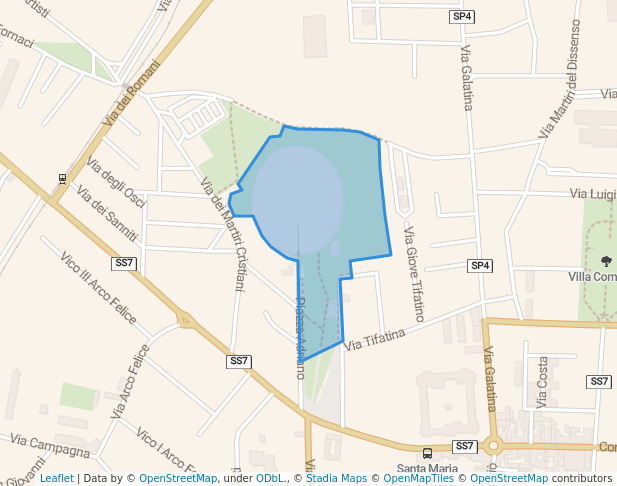 Parco Anfieatro Campano in Santa Maria Capua Vetere | Map and Routes