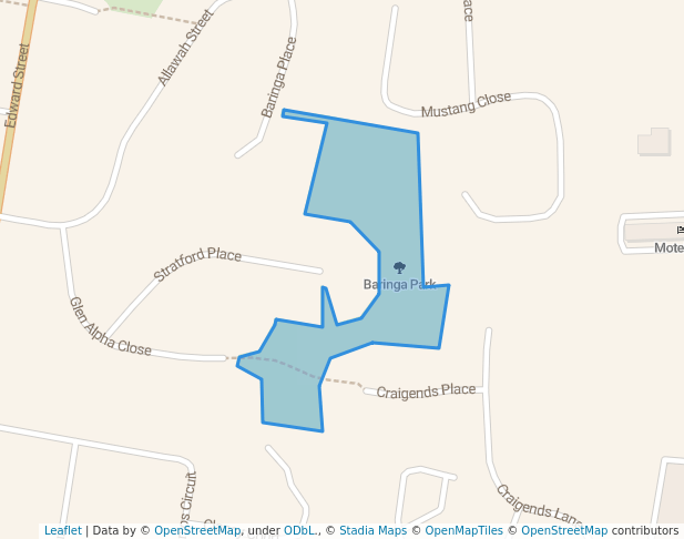 Baringa Park in Hillvue | Map and Routes