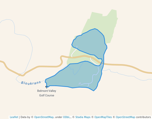 Belmont Valley Golf Course in Makhanda | Map and Routes