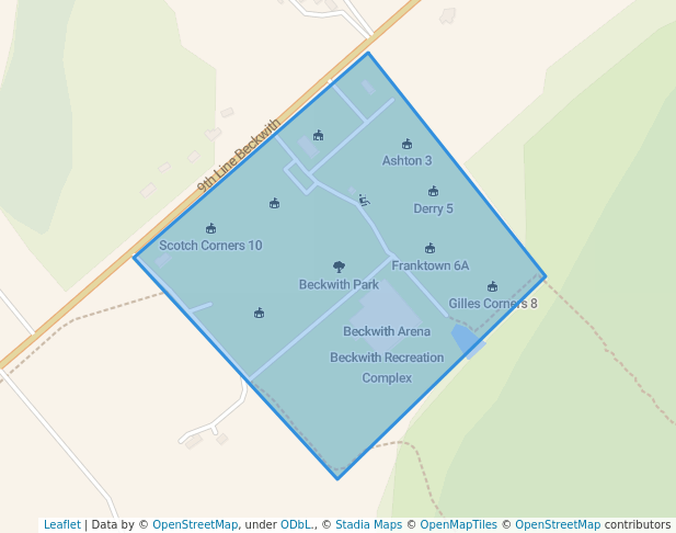 Beckwith Park in Carleton Place | Map and Routes