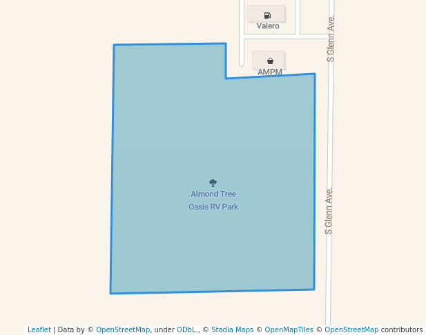 Almond Tree Oasis RV Park in Coalinga | Map and Routes