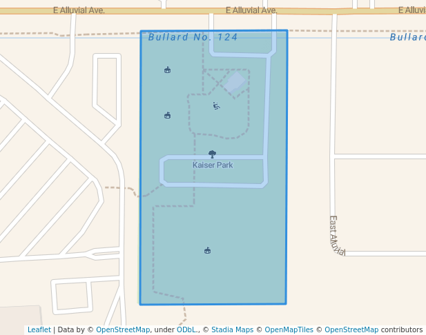 Kaiser Park in Fresno | Map and Routes