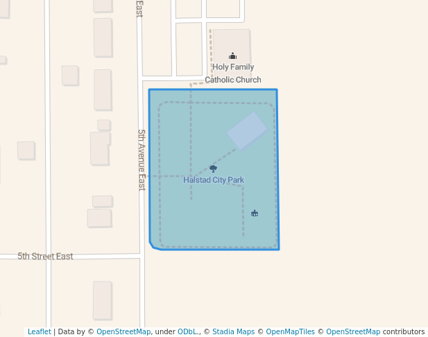 Halstad City Park in Halstad | Map and Routes