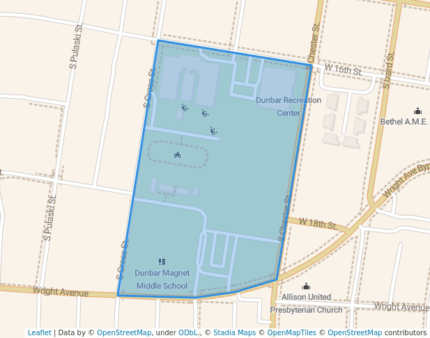 Dunbar Park in Little Rock | Map and Routes
