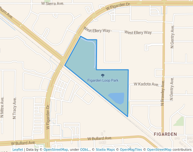 Figarden Loop Park in Fresno | Map and Routes
