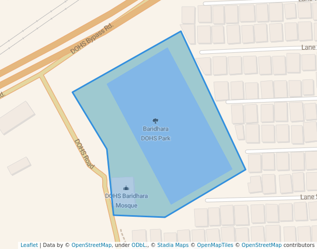 Baridhara DOHS Park in Dhaka | Map and Routes