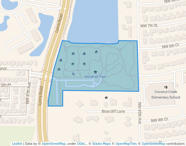 Windmill Park in Coconut Creek | Map and Routes