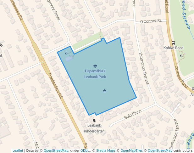 Leabank Park in Auckland | Map and Routes