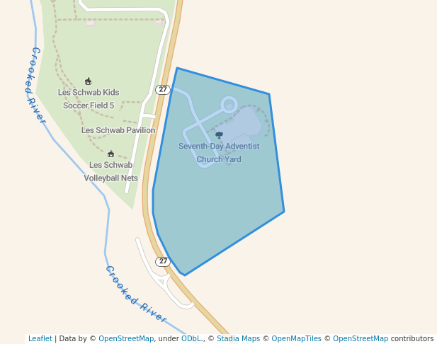 Seventh-Day Adventist Church Yard in Prineville | Map and Routes
