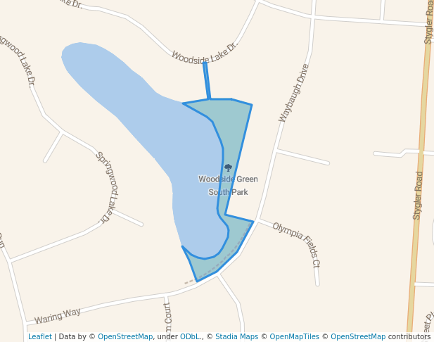 Woodside Green South Park in Columbus | Map and Routes