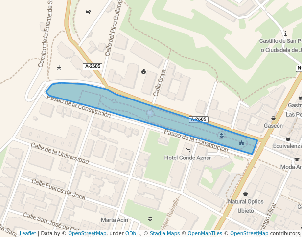 Paseo de la Constitución in Jaca | Map and Routes