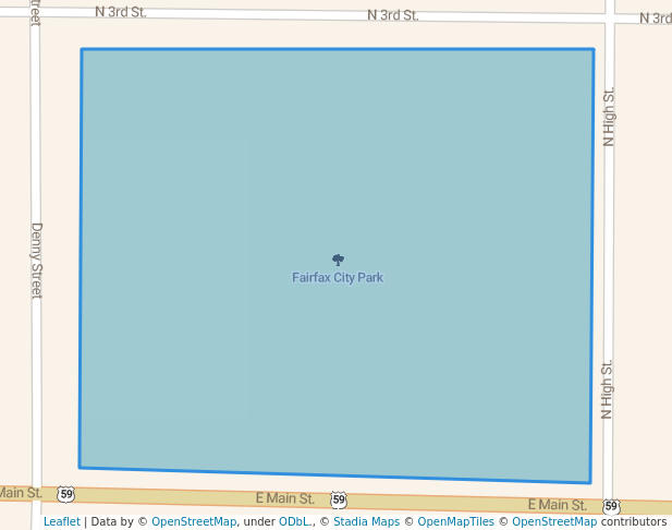 Fairfax City Park in Fairfax | Map and Routes
