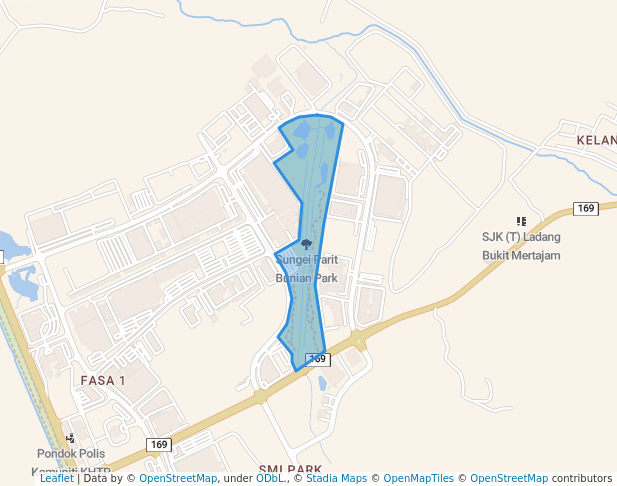 Sungei Parit Bunian Park in Kulim | Map and Routes