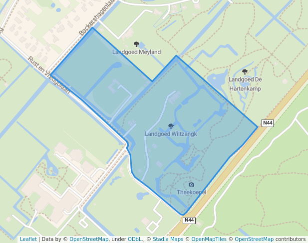 Landgoed De Wiltzanck in Wassenaar | Map and Routes