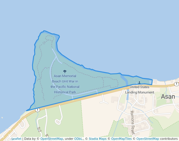 Asan Memorial Beach Unit War in the Pacific National Historical Park in ...