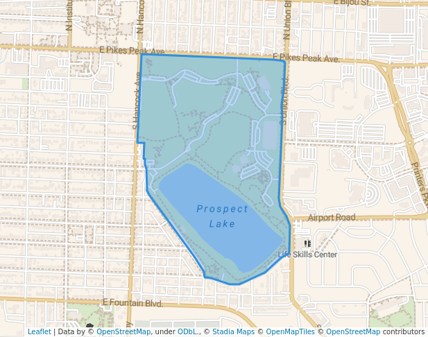 Memorial Park in Colorado Springs | Map and Routes