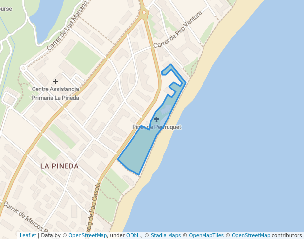 Pinar de Perrruquet in Platja de la Pineda | Map and Routes
