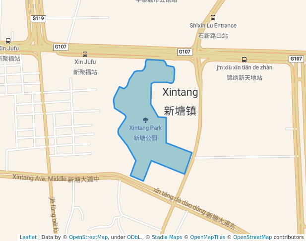 Xintang Park in Guang Zhou Shi | Map and Routes