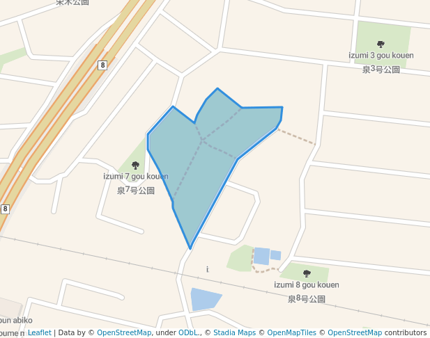 泉台公園 in Abiko | Map and Routes