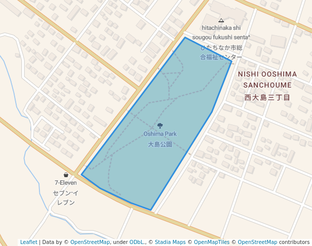 Oshima Park in Hitachinaka | Map and Routes