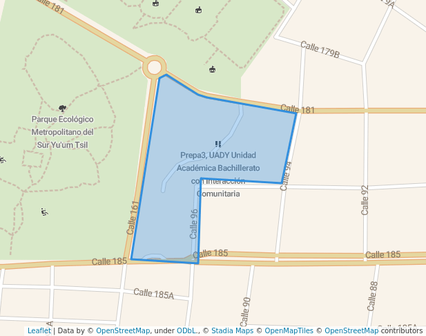 Parque "Prepa 3" in Mérida | Map and Routes