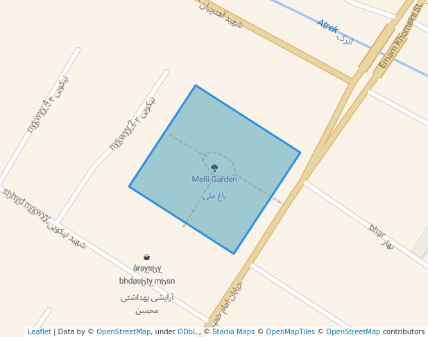 Melli Garden in Quchan | Map and Routes