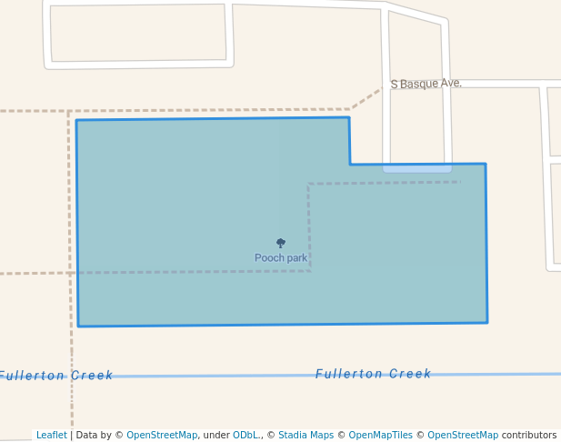Pooch park in Fullerton | Map and Routes